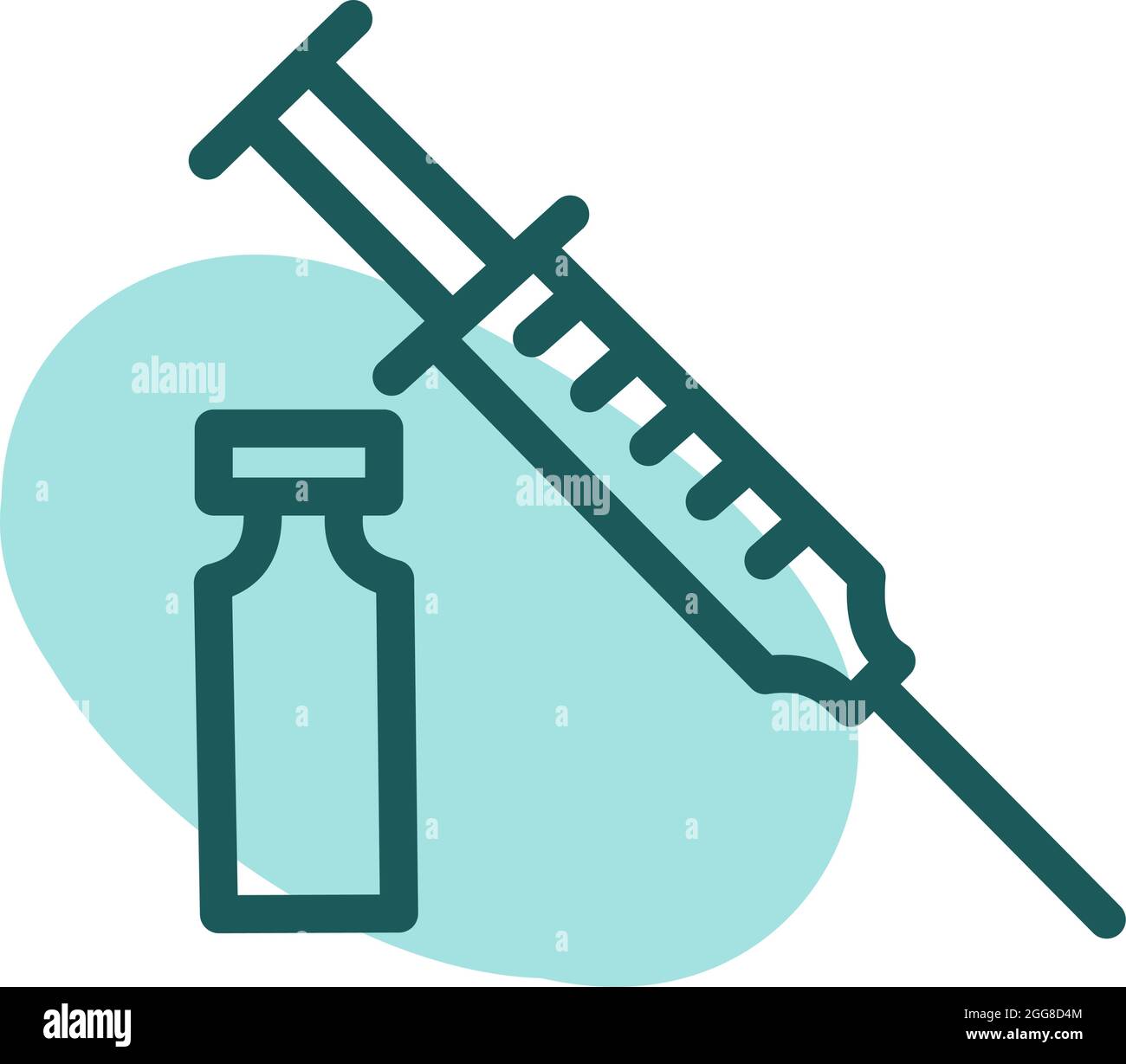 Healthy syringe, illustration, vector on a white background Stock ...
