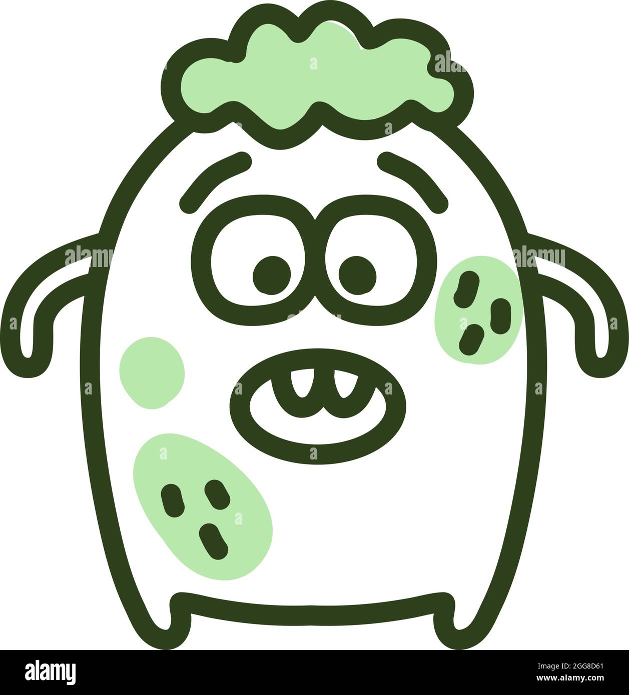 Chubby monster, illustration, vector on a white background Stock Vector ...