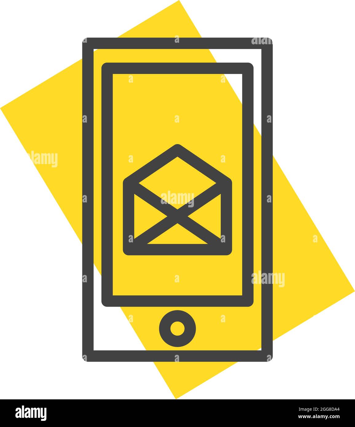 Read message, illustration, vector on a white background Stock Vector ...