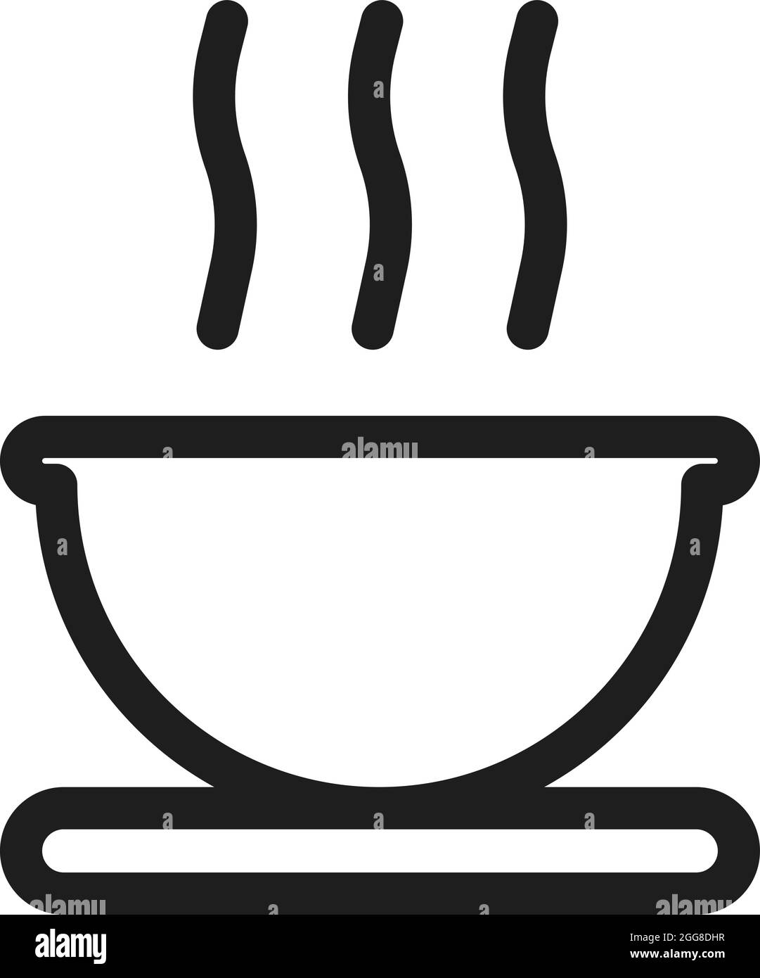 Hot soup, illustration, vector on a white background Stock Vector Image ...