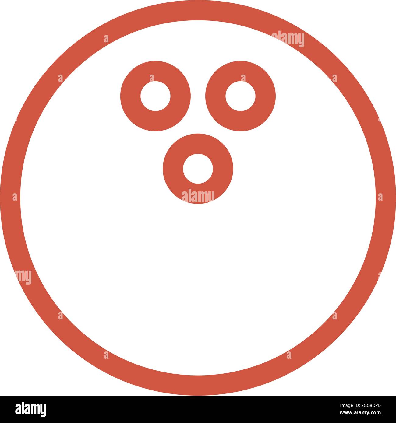 Red bowling ball, illustration, vector on a white background Stock ...