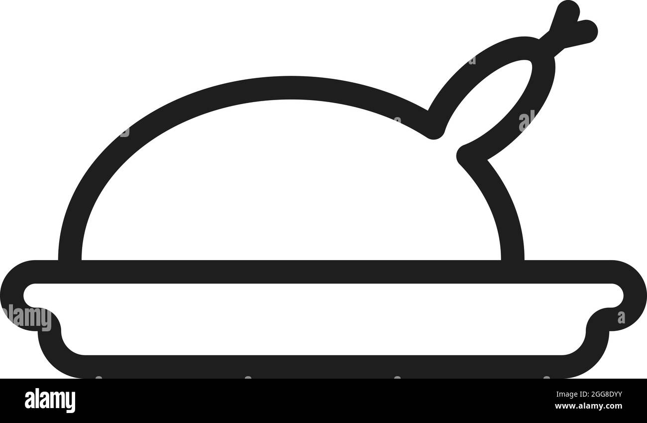 Restaurant chicken, illustration, vector on a white background Stock ...