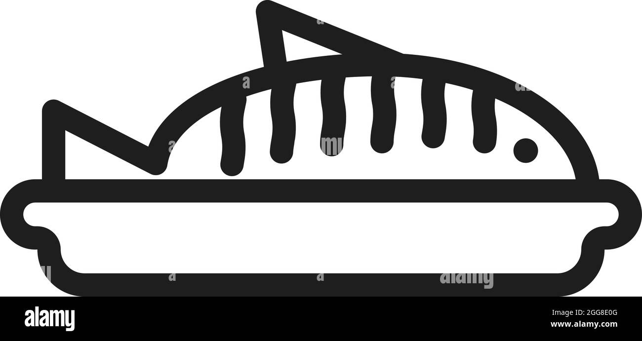 Restaurant fish, illustration, vector on a white background Stock ...