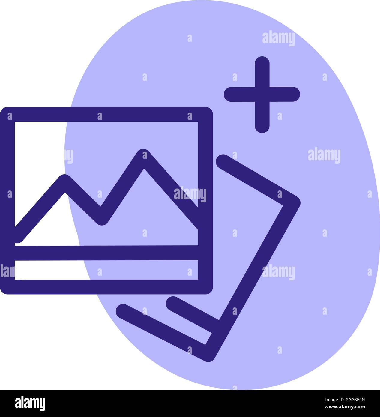 Two photographs, illustration, vector on a white background Stock ...
