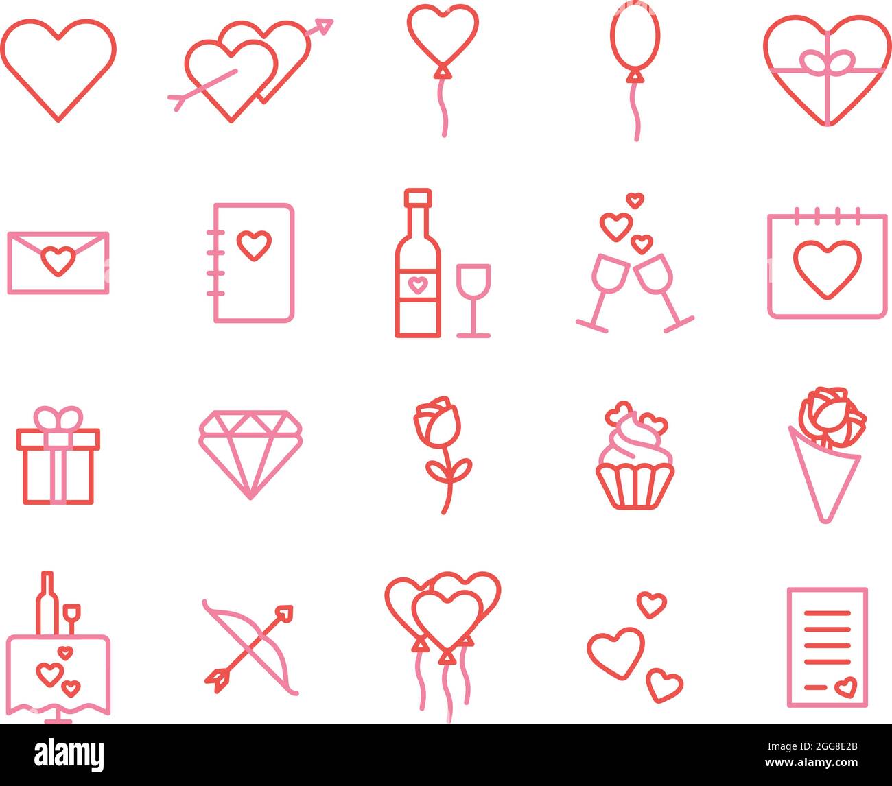 Valentines day pack heart Stock Vector Images - Alamy