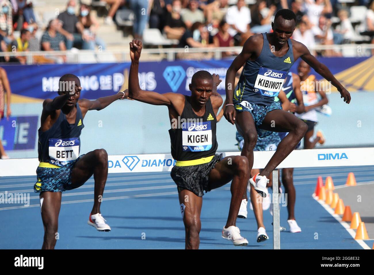 Abraham Kibiwot, Benjamin Kigen and Leonard Kipkemoi Bett of Kenya 3000 ...