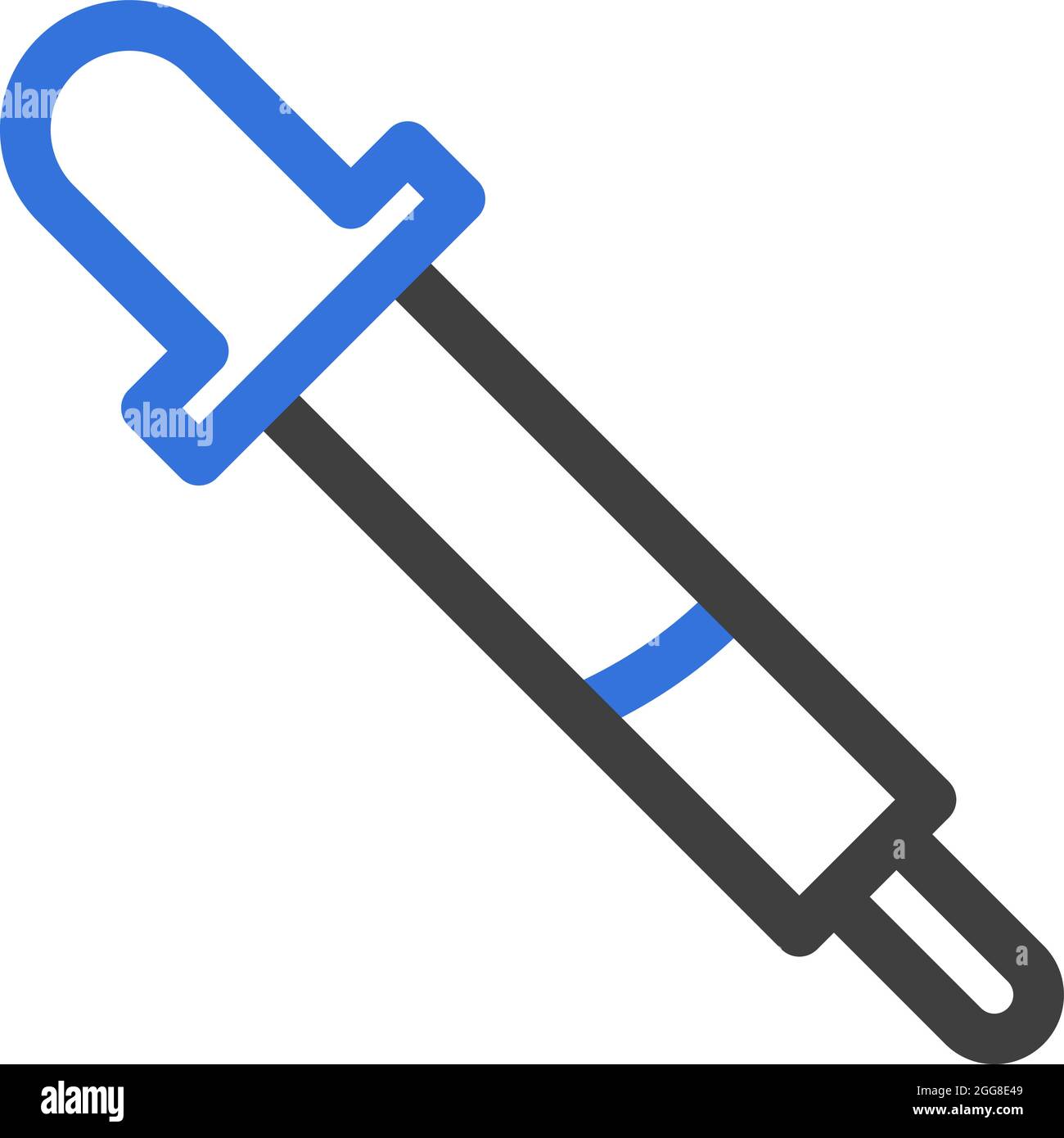 Laboratory pipette, illustration, vector on a white background Stock ...