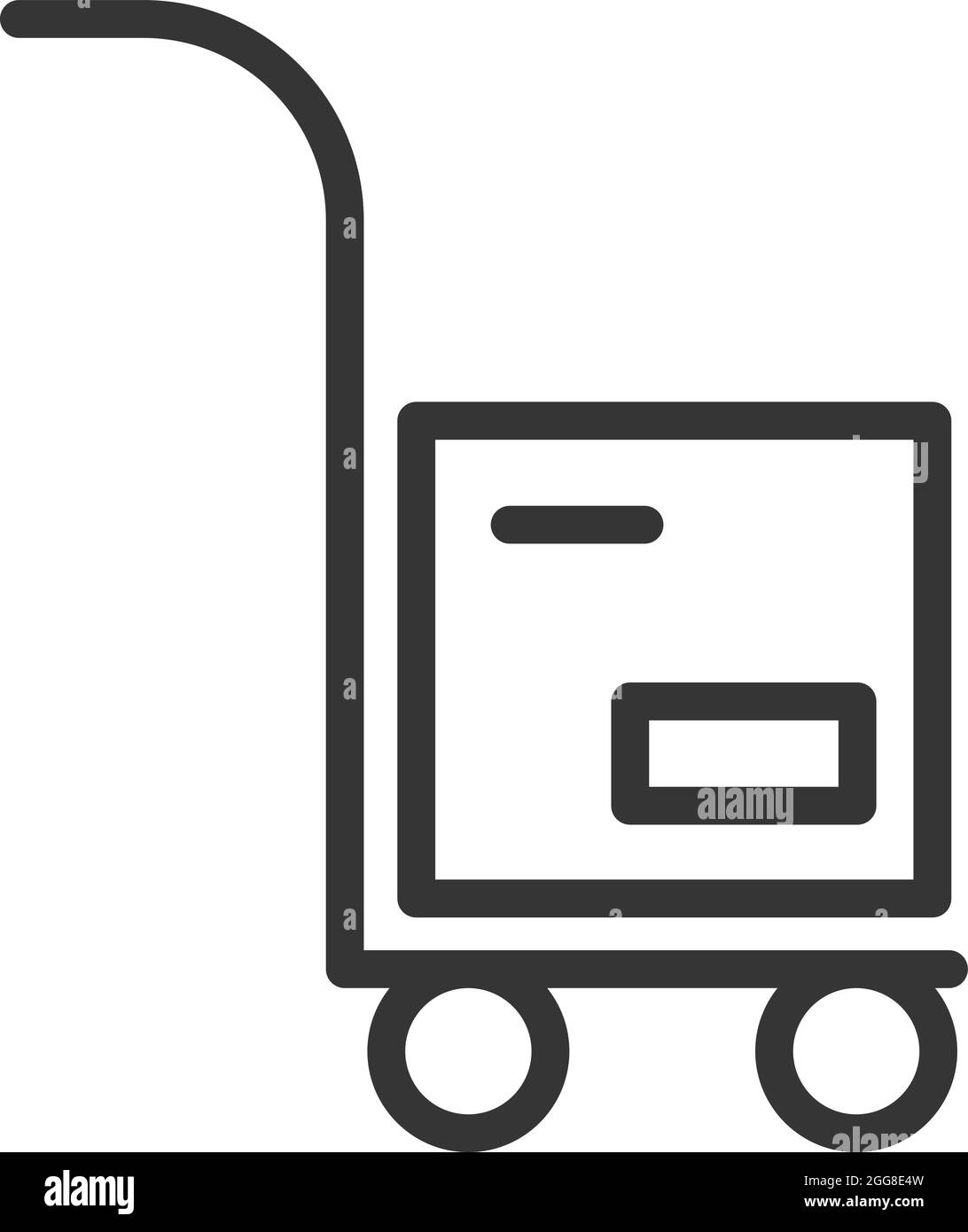 Box trolley, illustration, vector on a white background Stock Vector ...