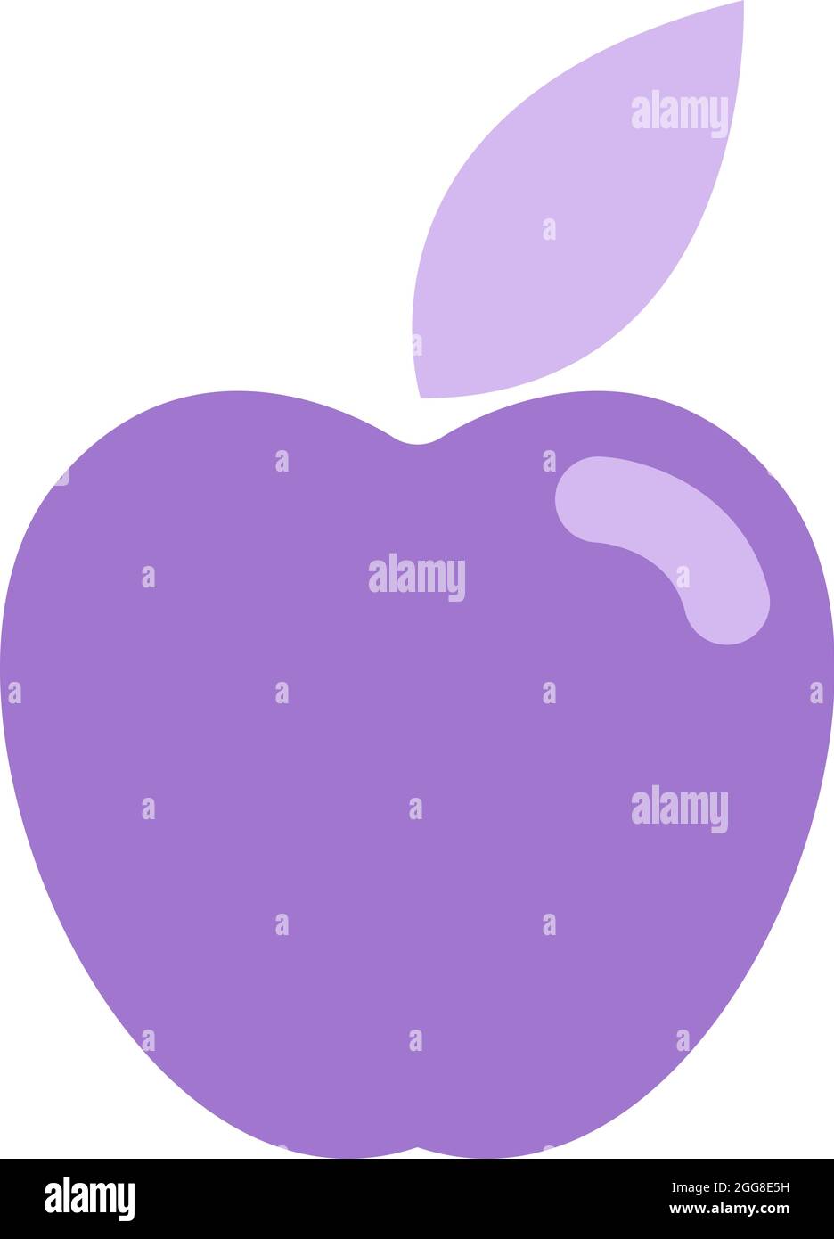 Purple science apple, illustration, vector on a white background Stock ...