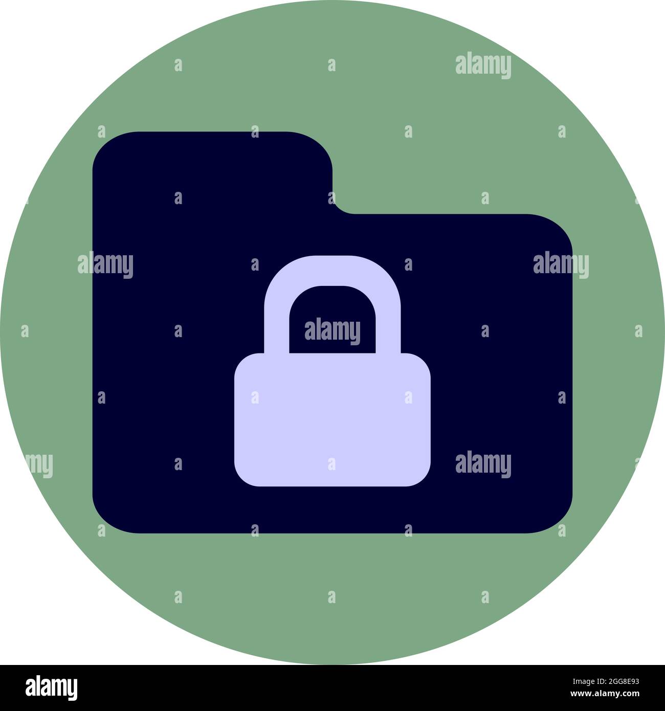 Locked folder, illustration, vector on a white background Stock Vector ...