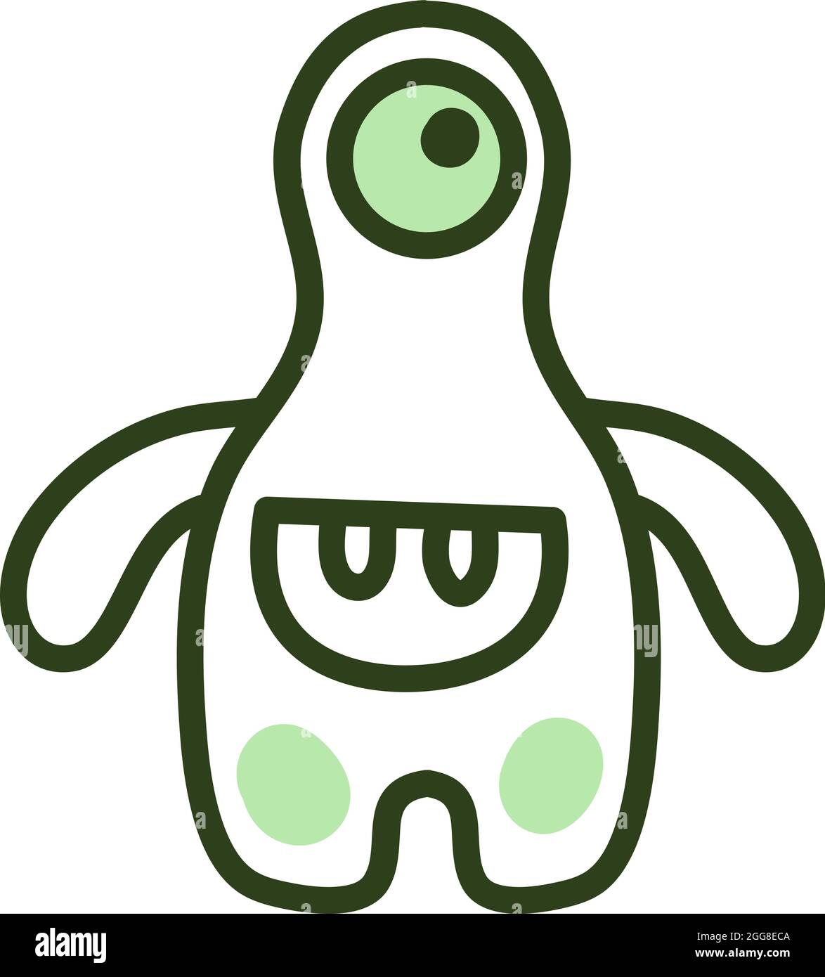 Weird monster, illustration, vector on a white background Stock Vector ...