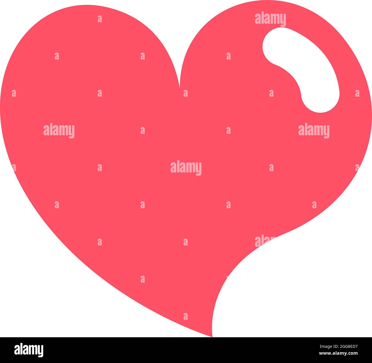 Big pink heart, illustration, vector on a white background Stock Vector ...