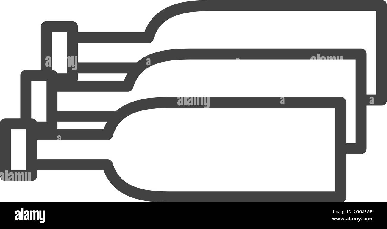 Three empty milk bottles Stock Vector Images - Alamy