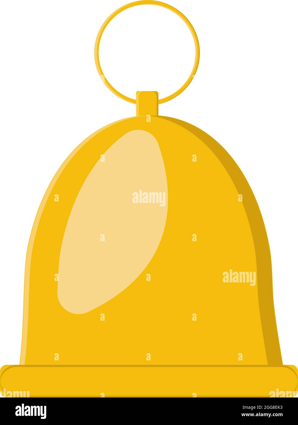 Yellow bell, illustration, vector on a white background Stock Vector ...