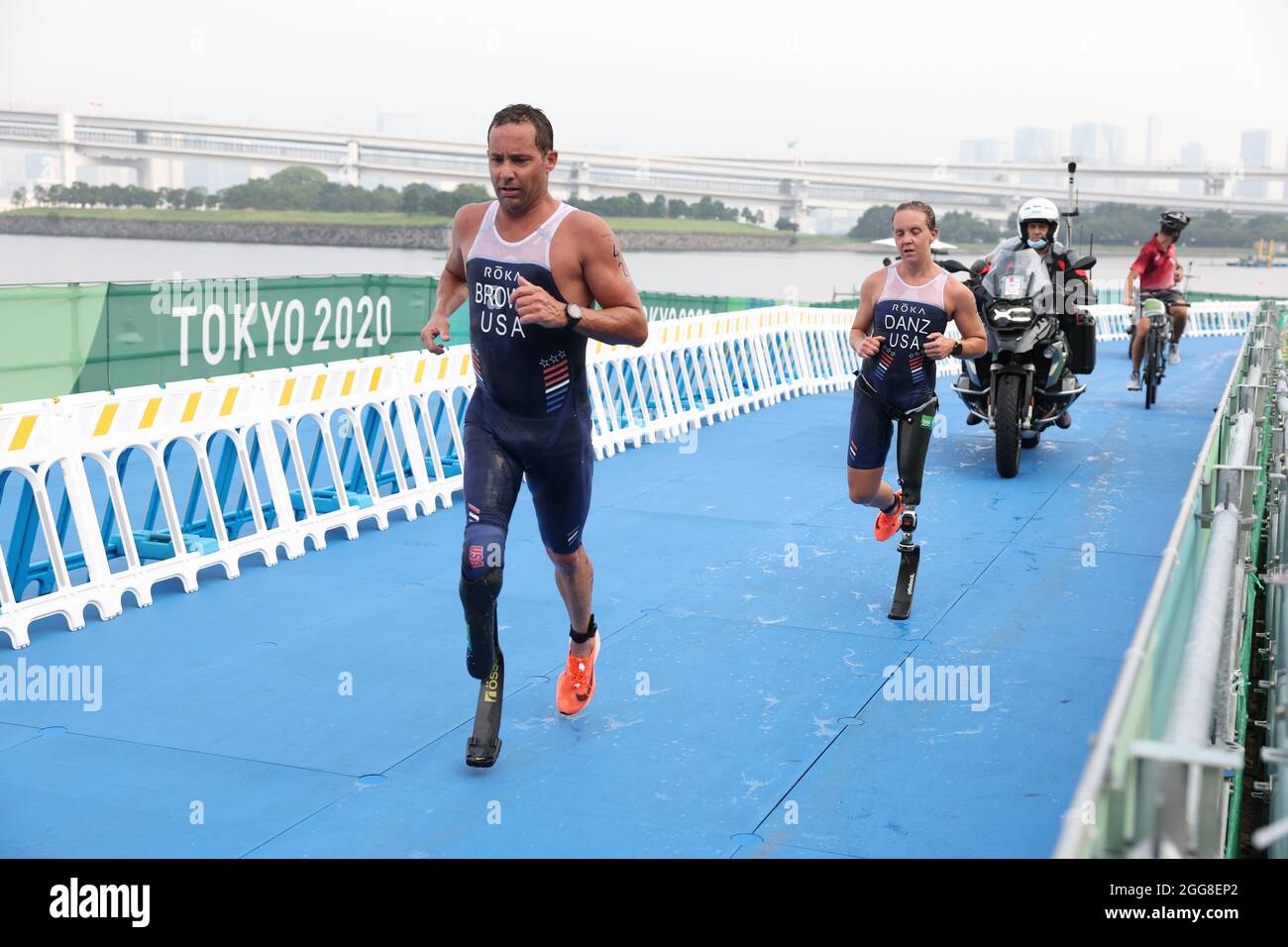 Tokyo, Japan. 28th Aug, 2021. (L to R) Jamie Brown (USA), Hailey Danz ...