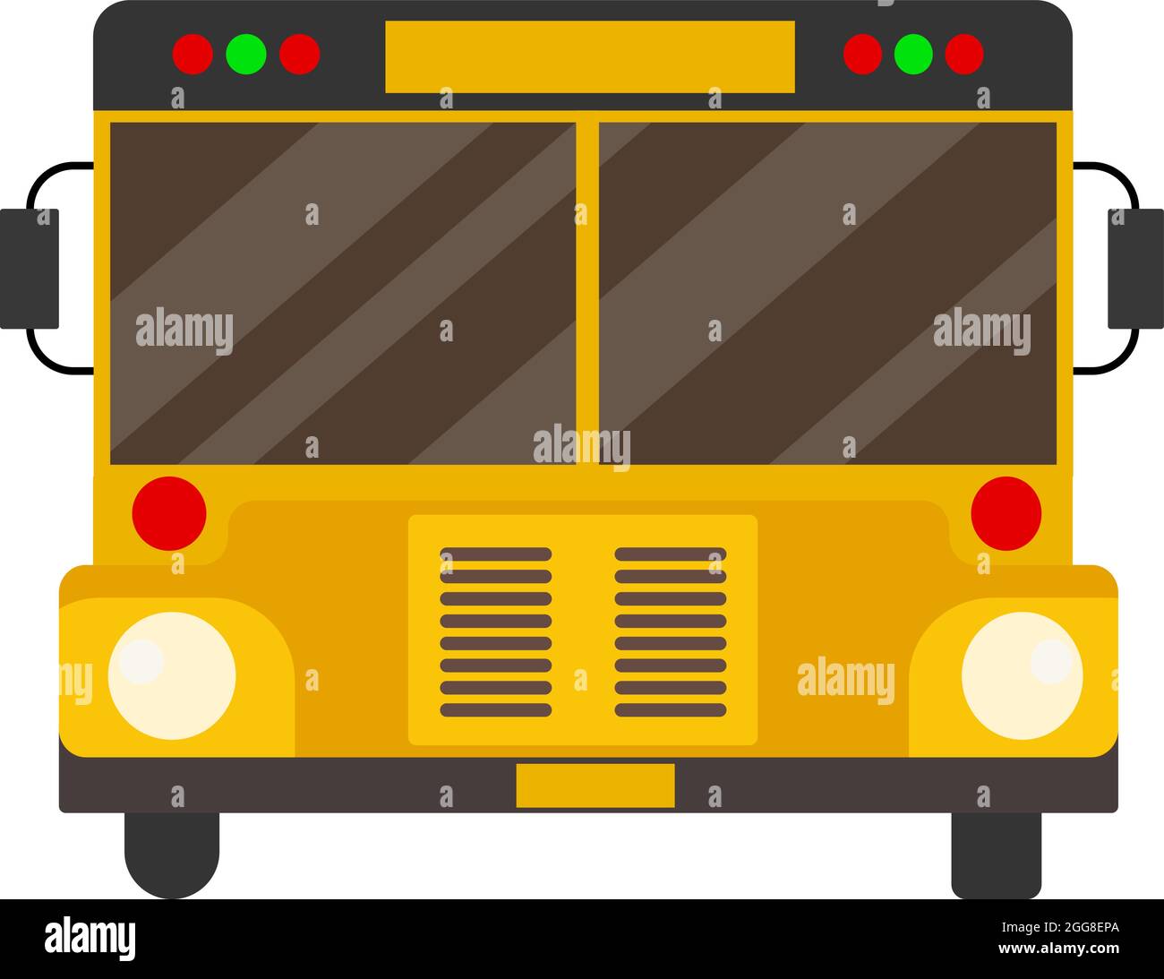 Yellow school bus, illustration, vector on a white background Stock ...