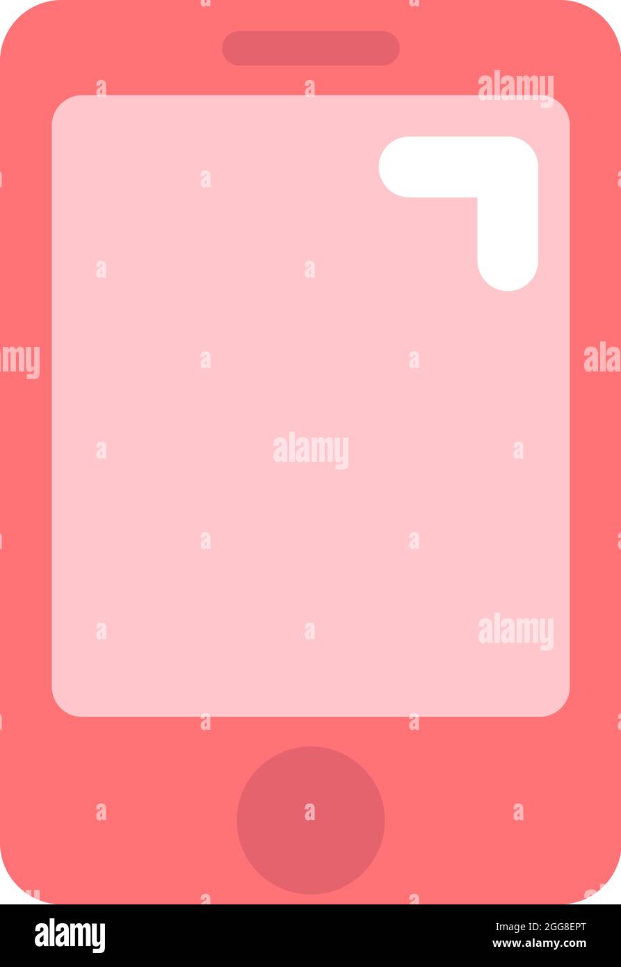 Red mobile phone, illustration, vector on a white background Stock ...