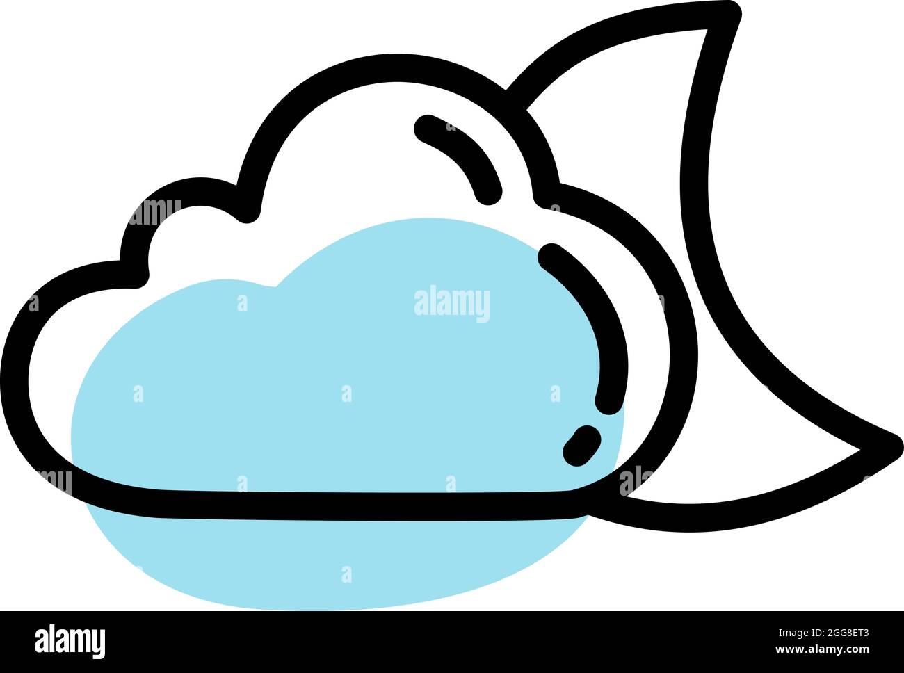 Clouds moon on blue Stock Vector Images - Alamy