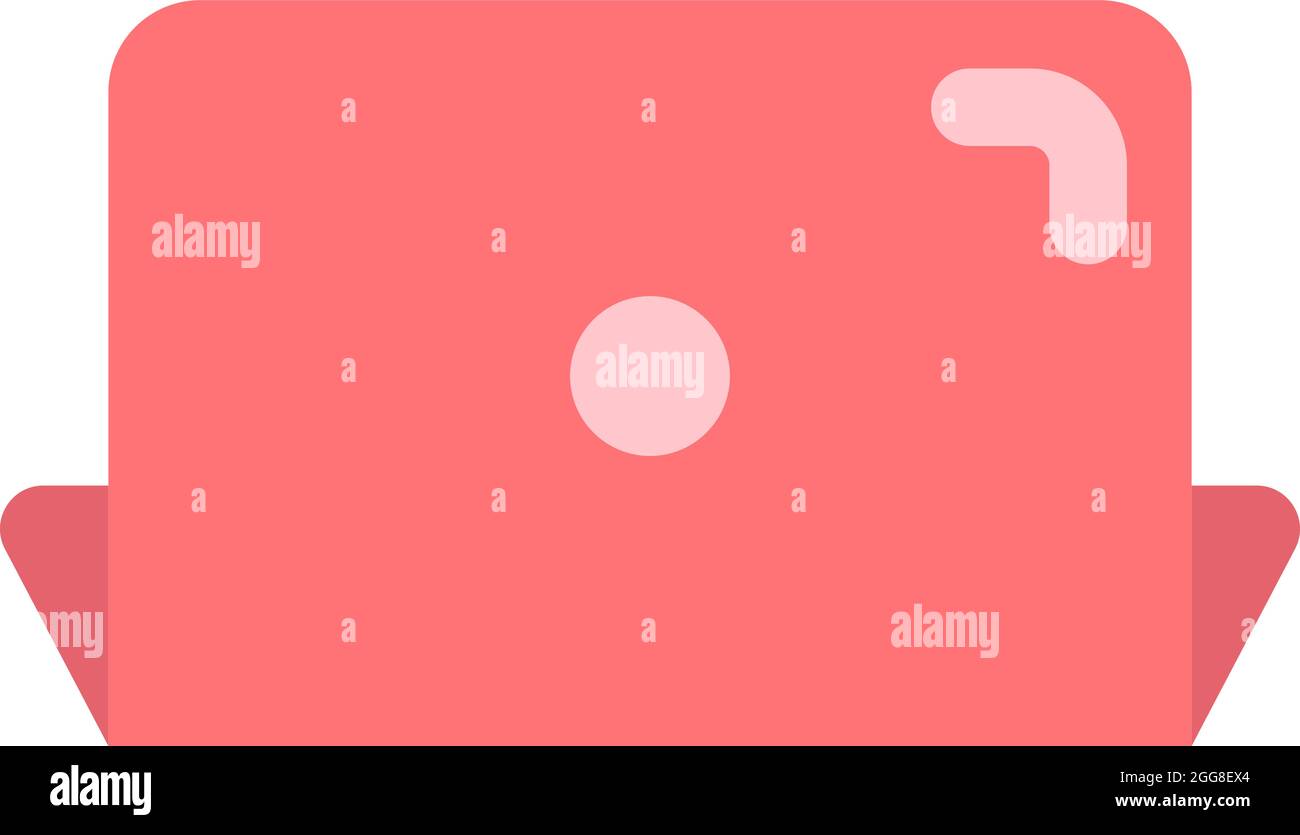 Red laptop, illustration, vector on a white background Stock Vector ...