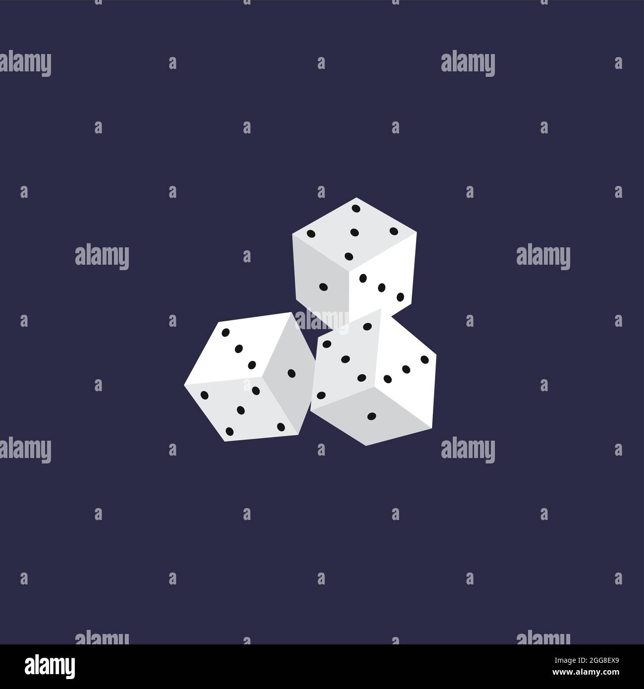Two dice on craps Stock Vector Images - Alamy