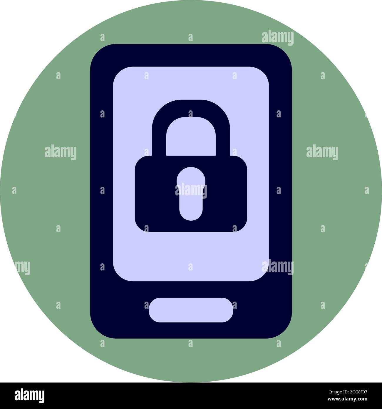 Locked phone, illustration, vector on a white background Stock Vector ...