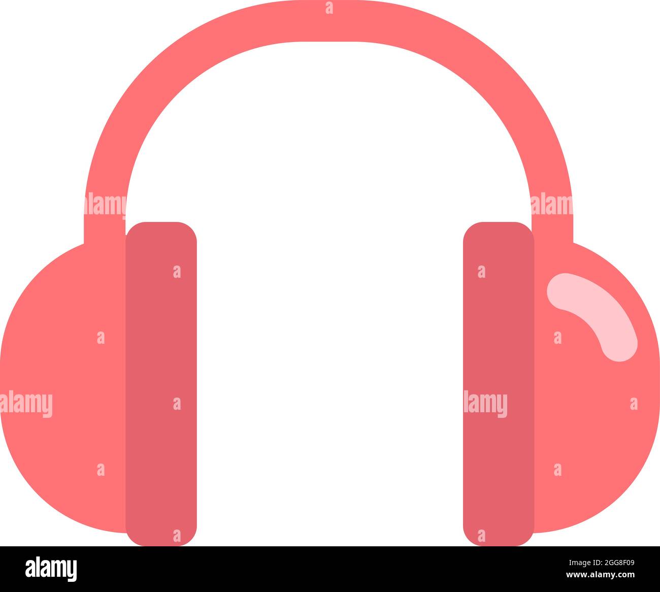 Red headphone vector illustration Cut Out Stock Images & Pictures - Alamy