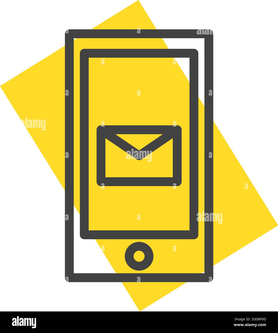 Received message, illustration, vector on a white background Stock ...