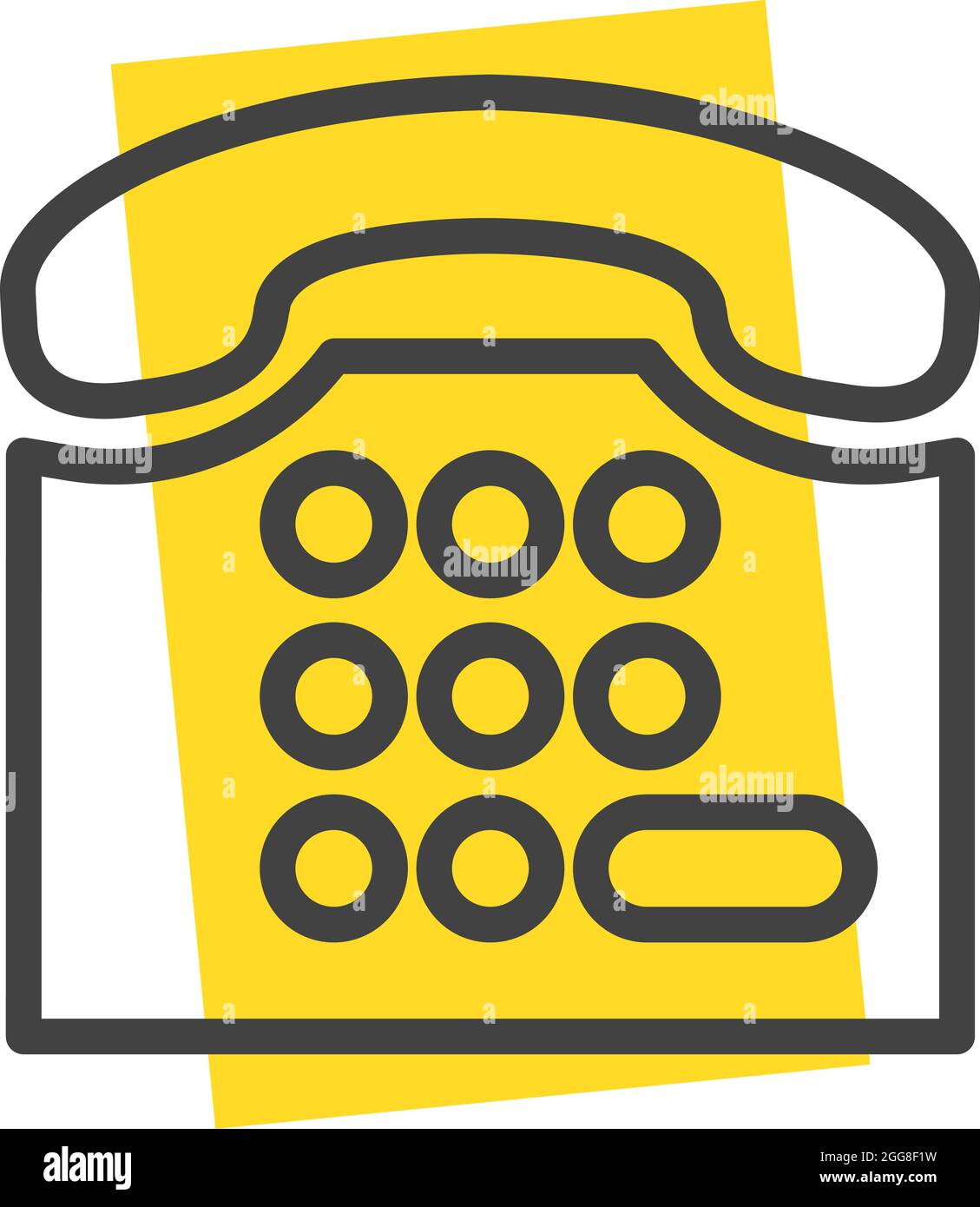 Old handphone, illustration, vector on a white background Stock Vector ...