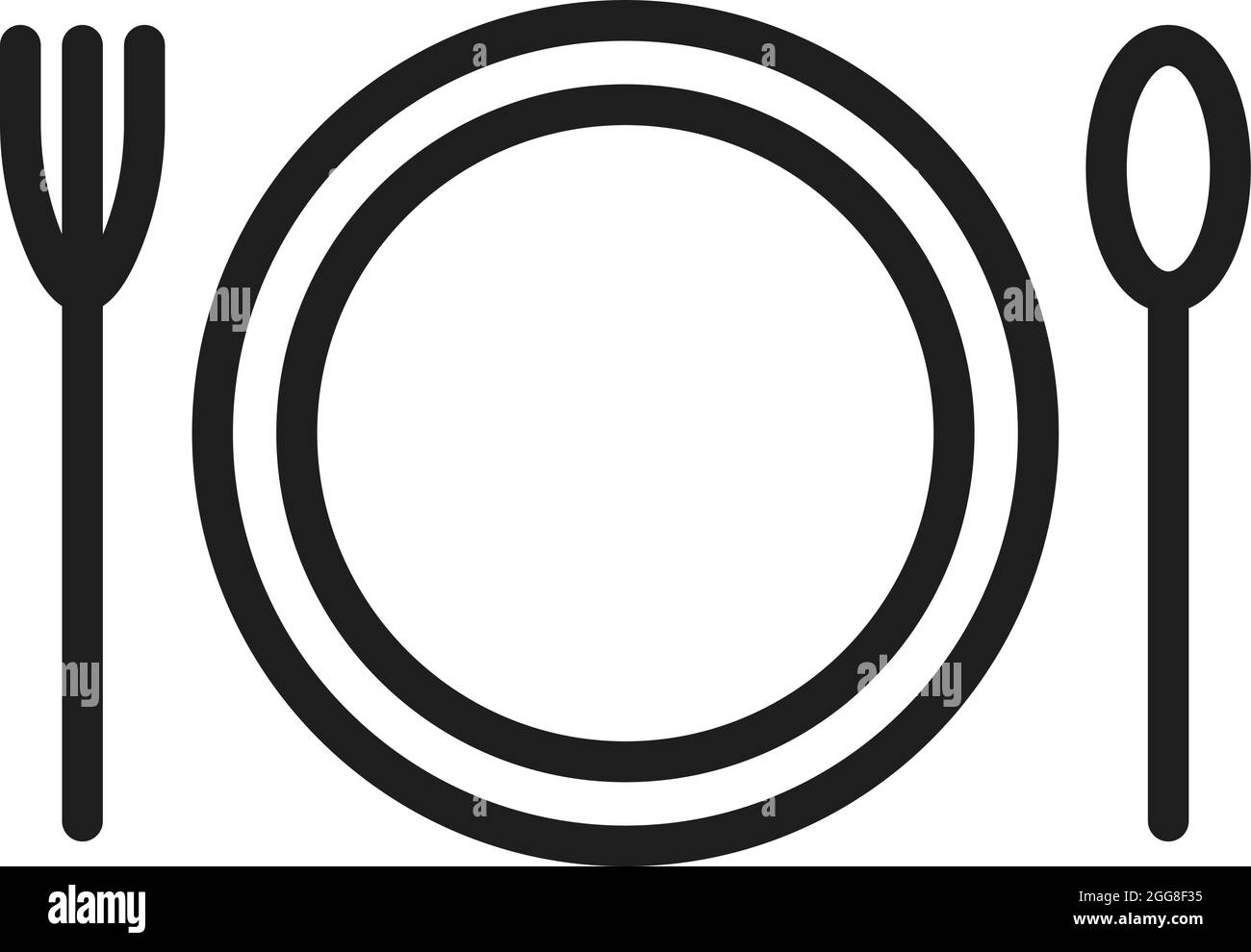 Restaurant dishes, illustration, vector on a white background Stock ...