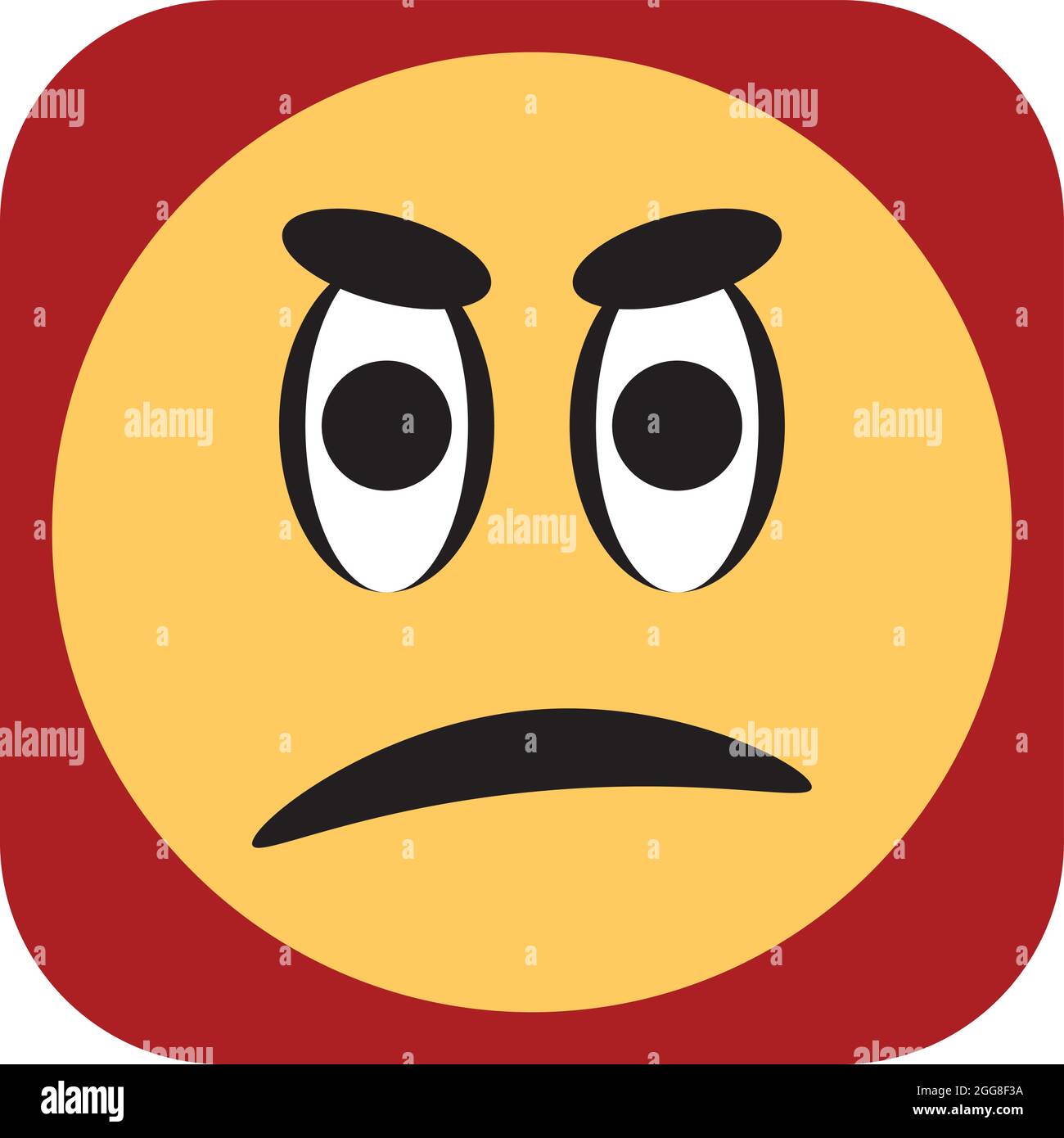 Moody emoji, illustration, vector on a white background Stock Vector ...
