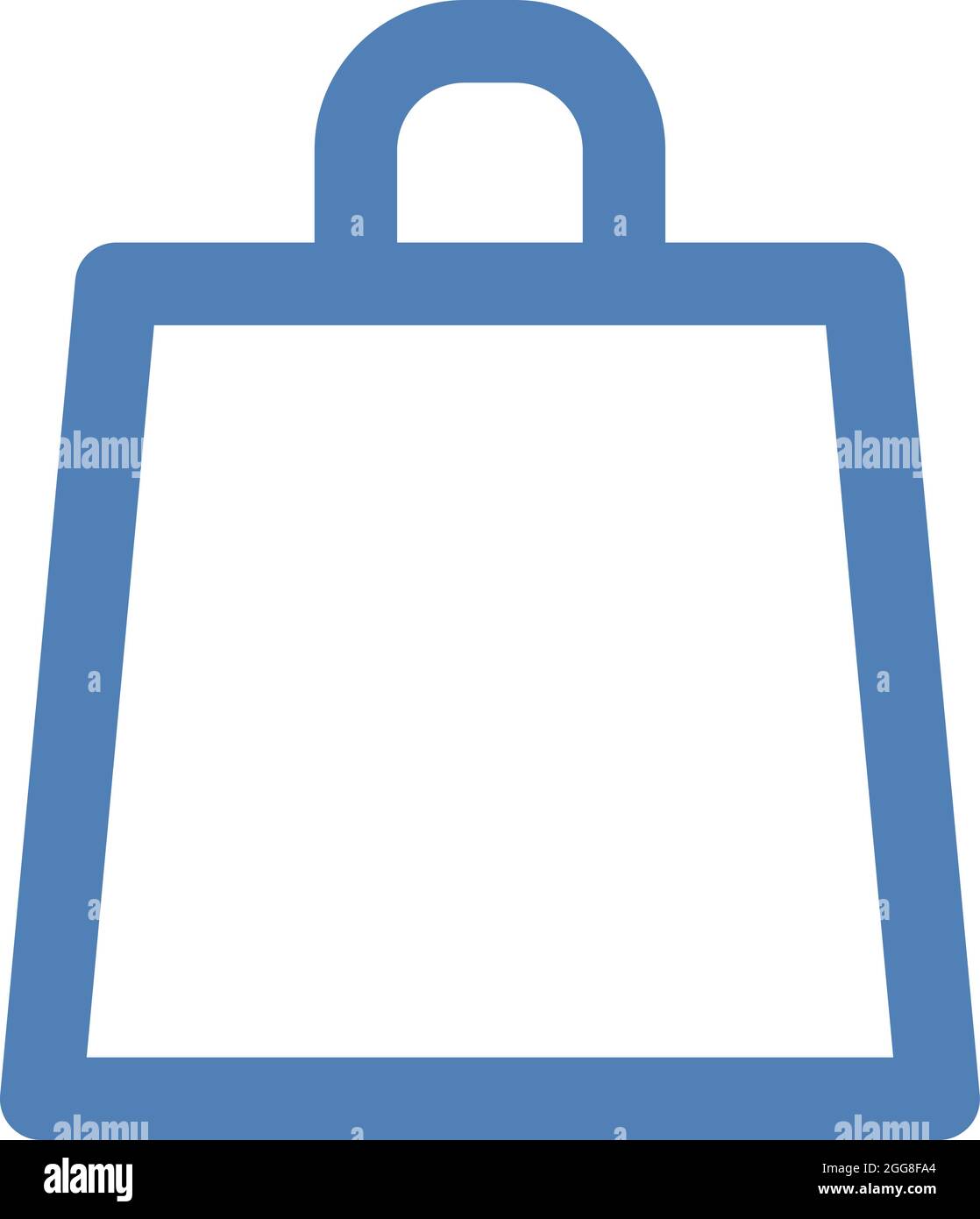 Blue paper bag, illustration, vector on a white background Stock Vector ...