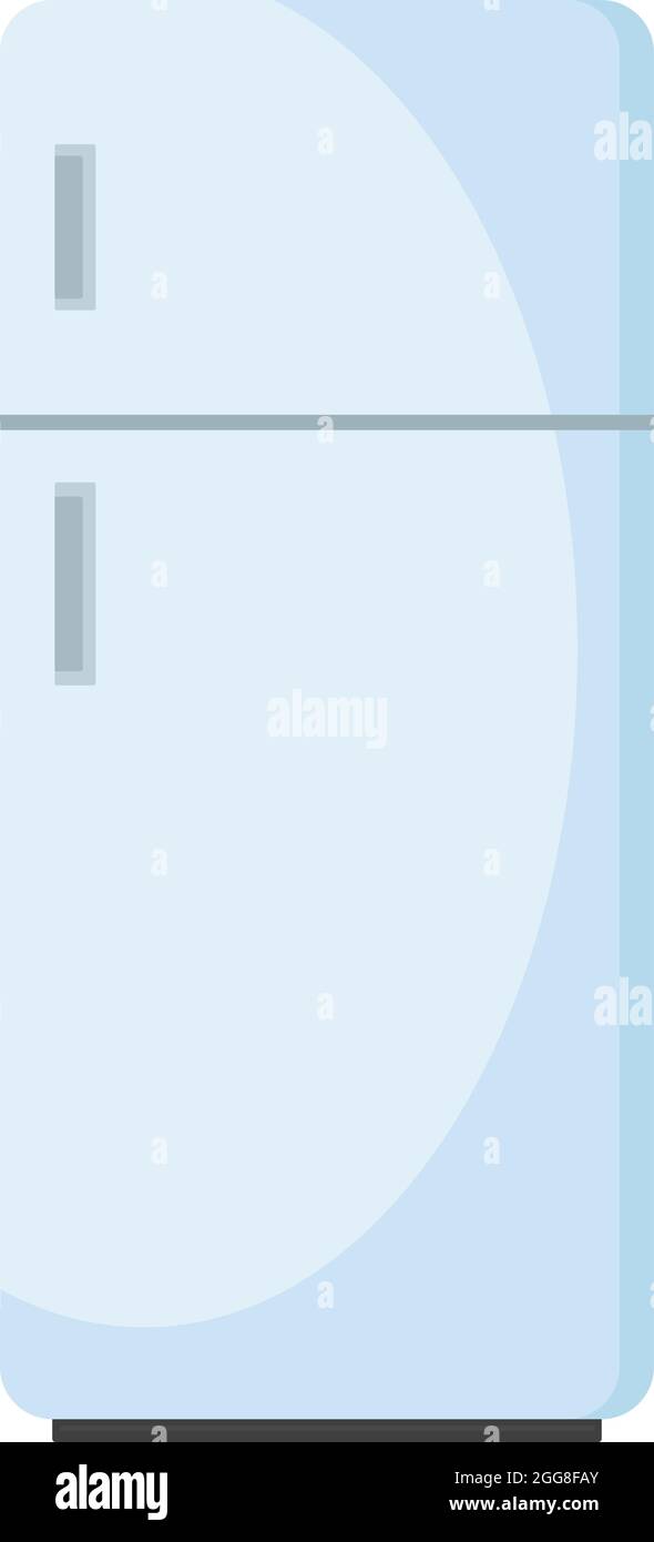Light blue fridge, illustration, vector on a white background Stock ...