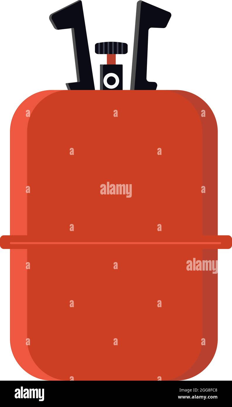 Gas cylinder, illustration, vector on a white background Stock Vector ...