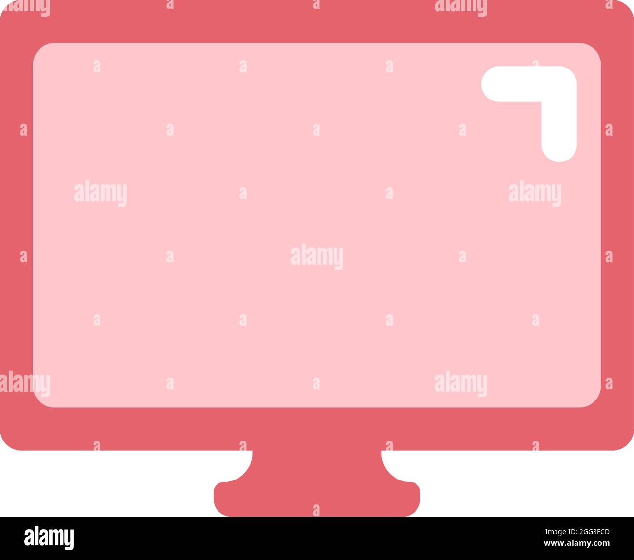 Red TV, illustration, vector on a white background Stock Vector Image ...