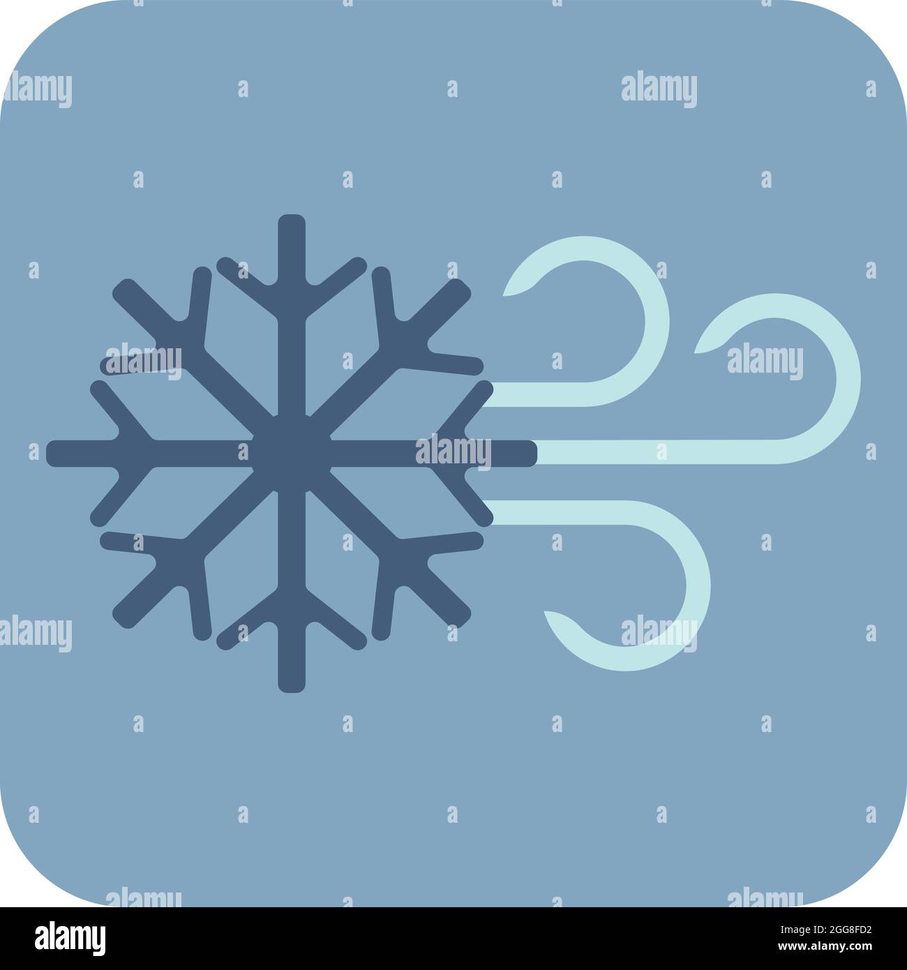 Snowflake with wind, illustration, vector on a white background Stock ...