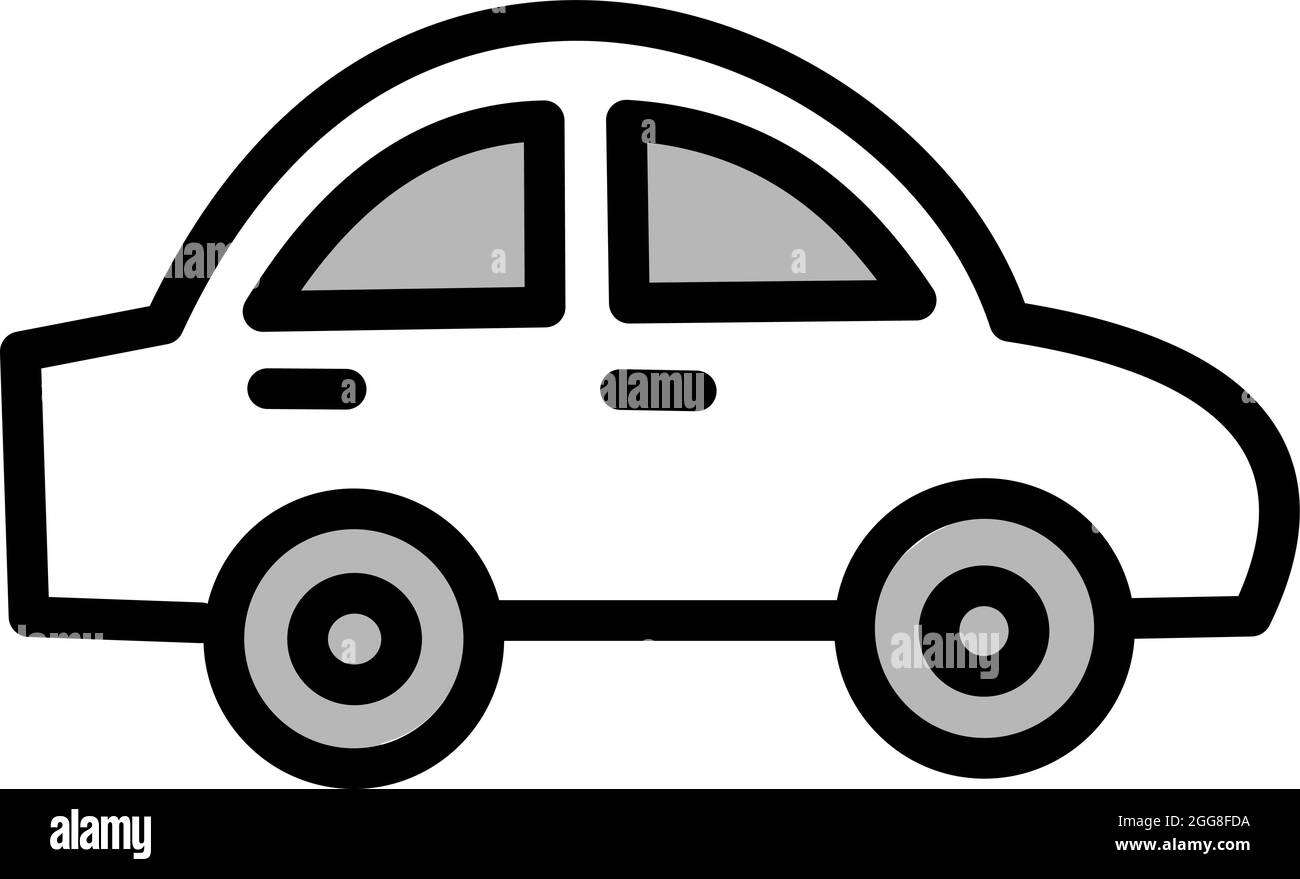 Small car, illustration, vector on a white background Stock Vector ...