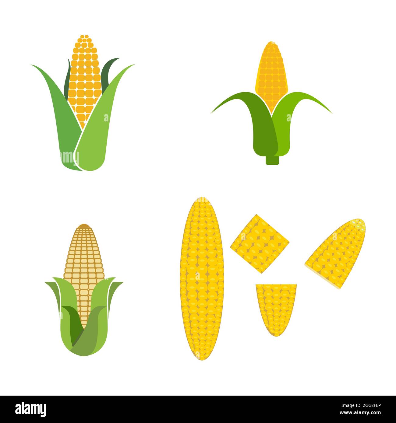 Agriculture corn vector icon design template Stock Photo - Alamy