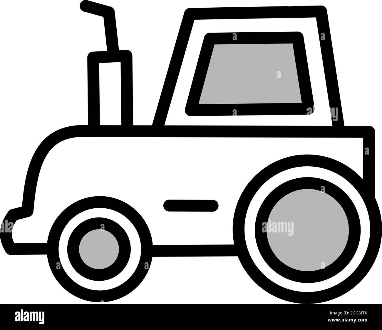 Tractor on field Stock Vector Images - Alamy