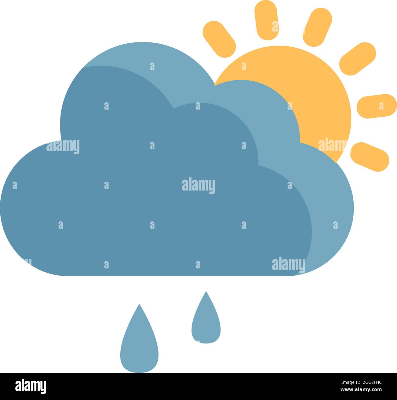 Rain on sunny day Cut Out Stock Images & Pictures - Alamy