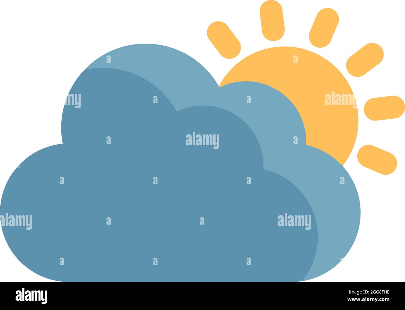 Cloudy with sun Stock Vector Images - Alamy