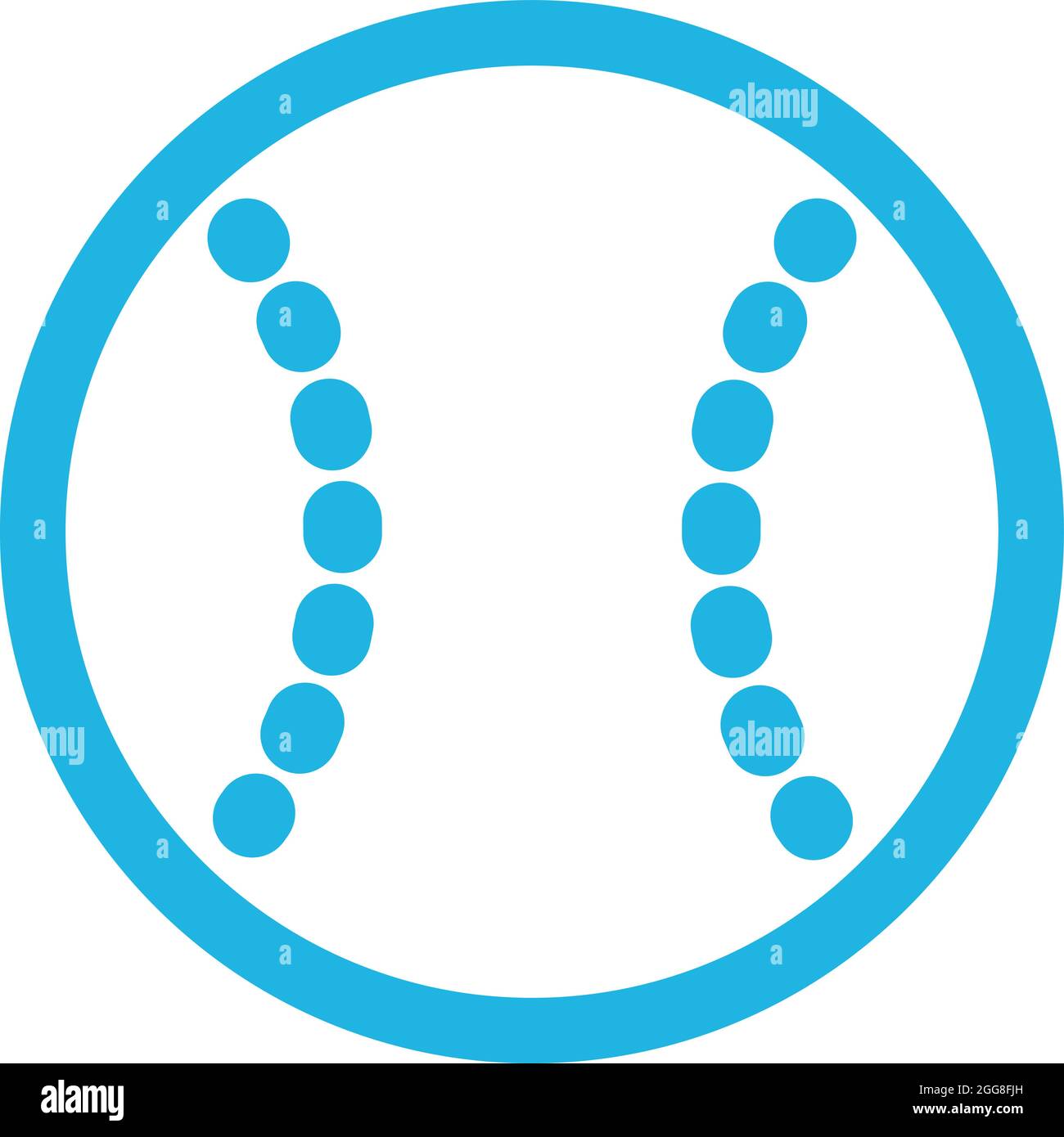 Blue baseball ball, illustration, vector on a white background Stock ...