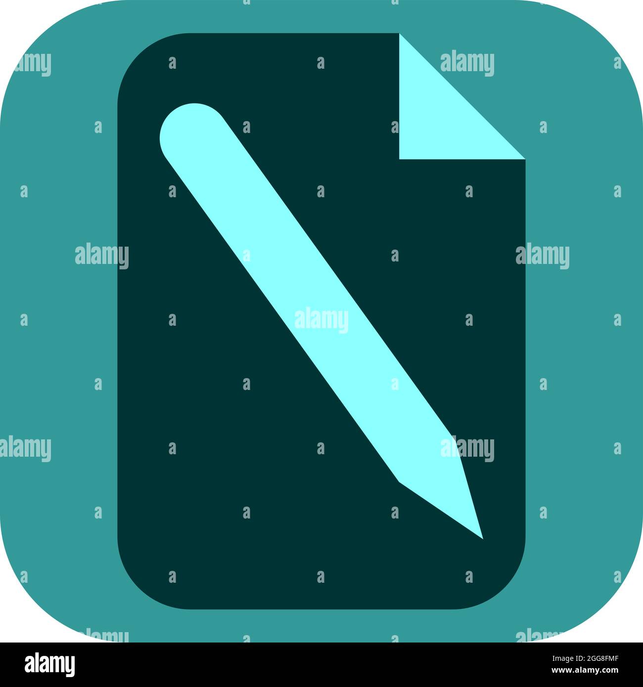 File with pencil, illustration, vector on a white background Stock ...
