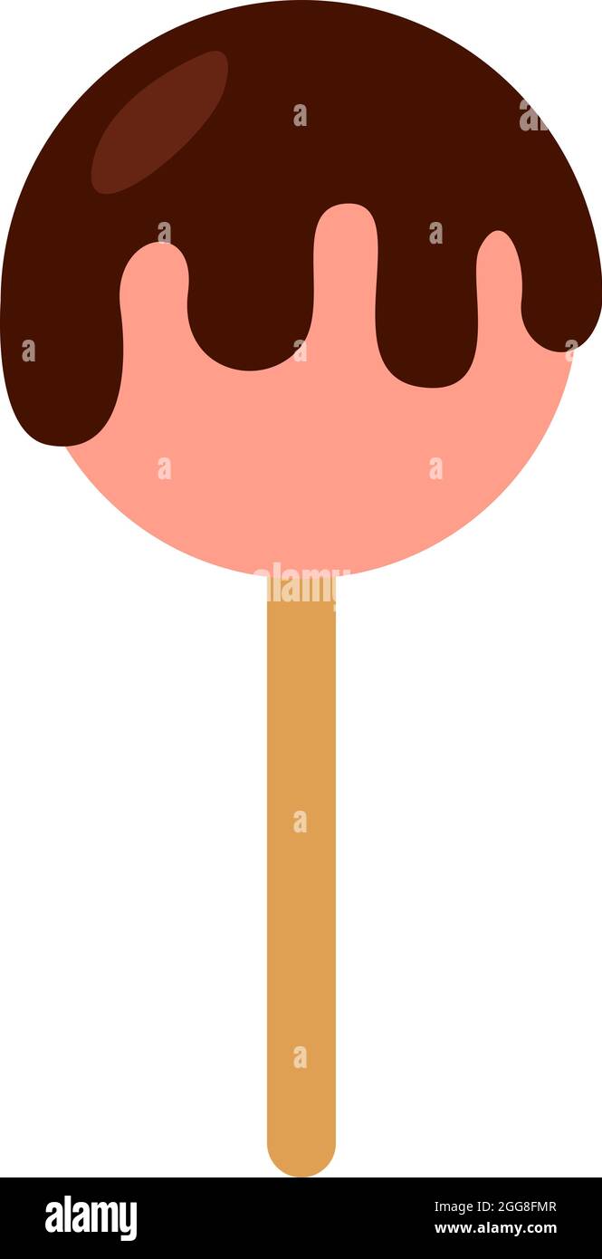 Delicious cake pop, illustration, vector on a white background Stock ...