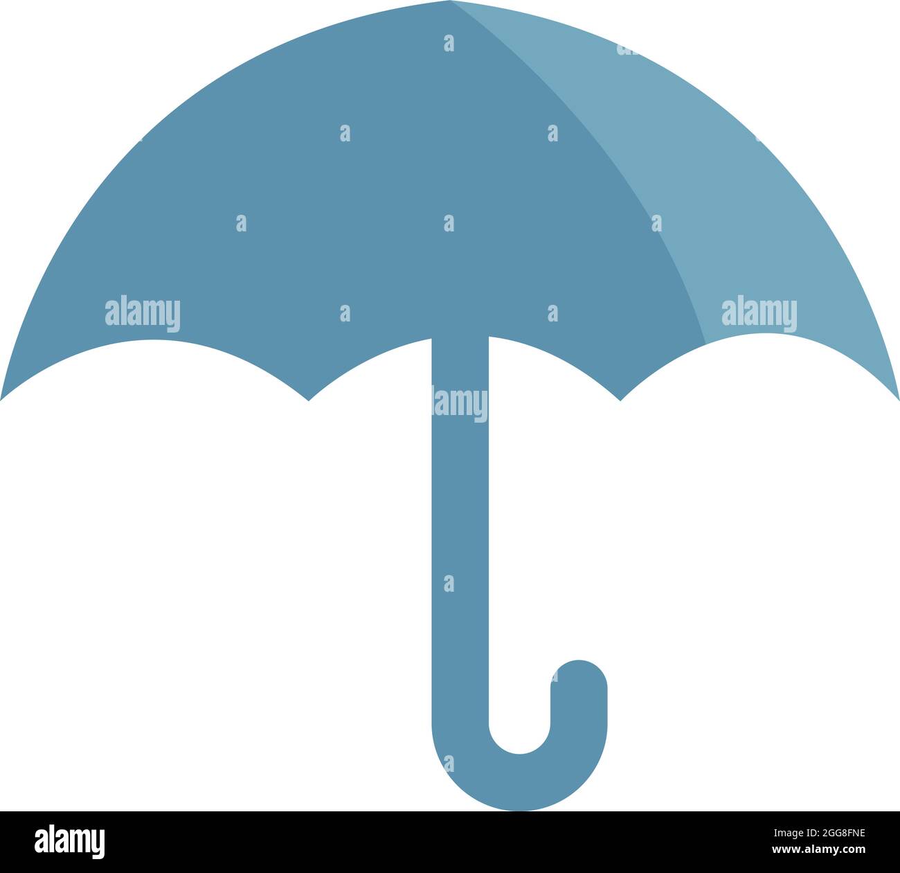 Blue umbrella, illustration, vector on a white background Stock Vector ...