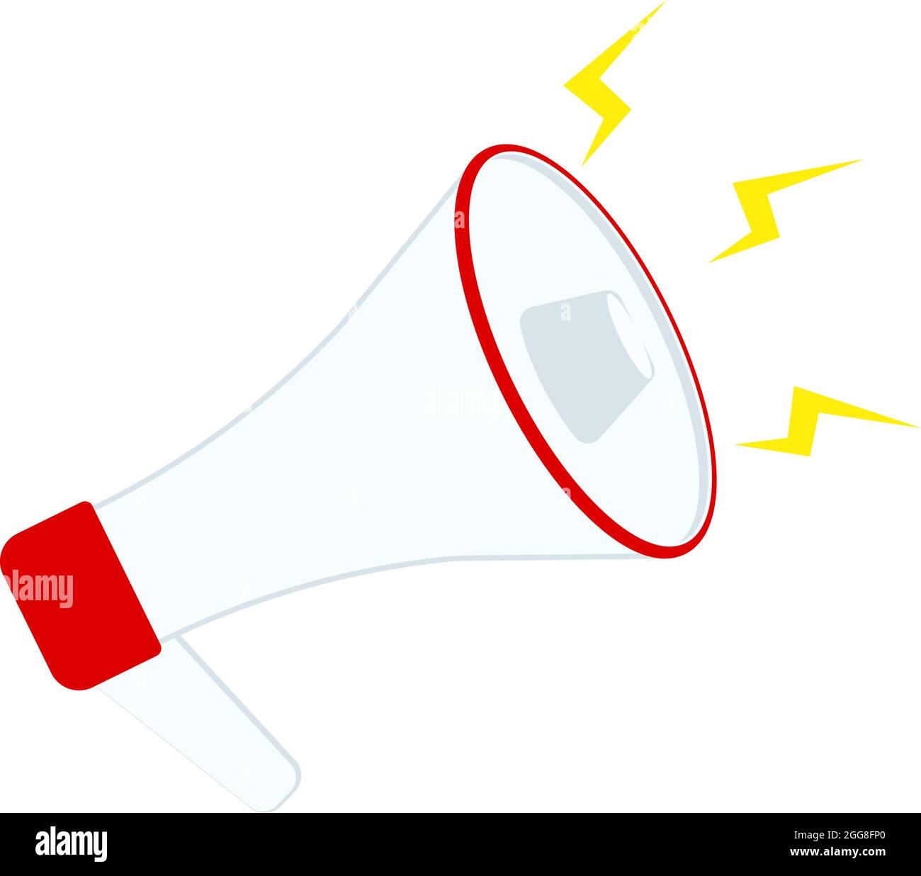 White loudspeaker, illustration, vector on a white background Stock ...