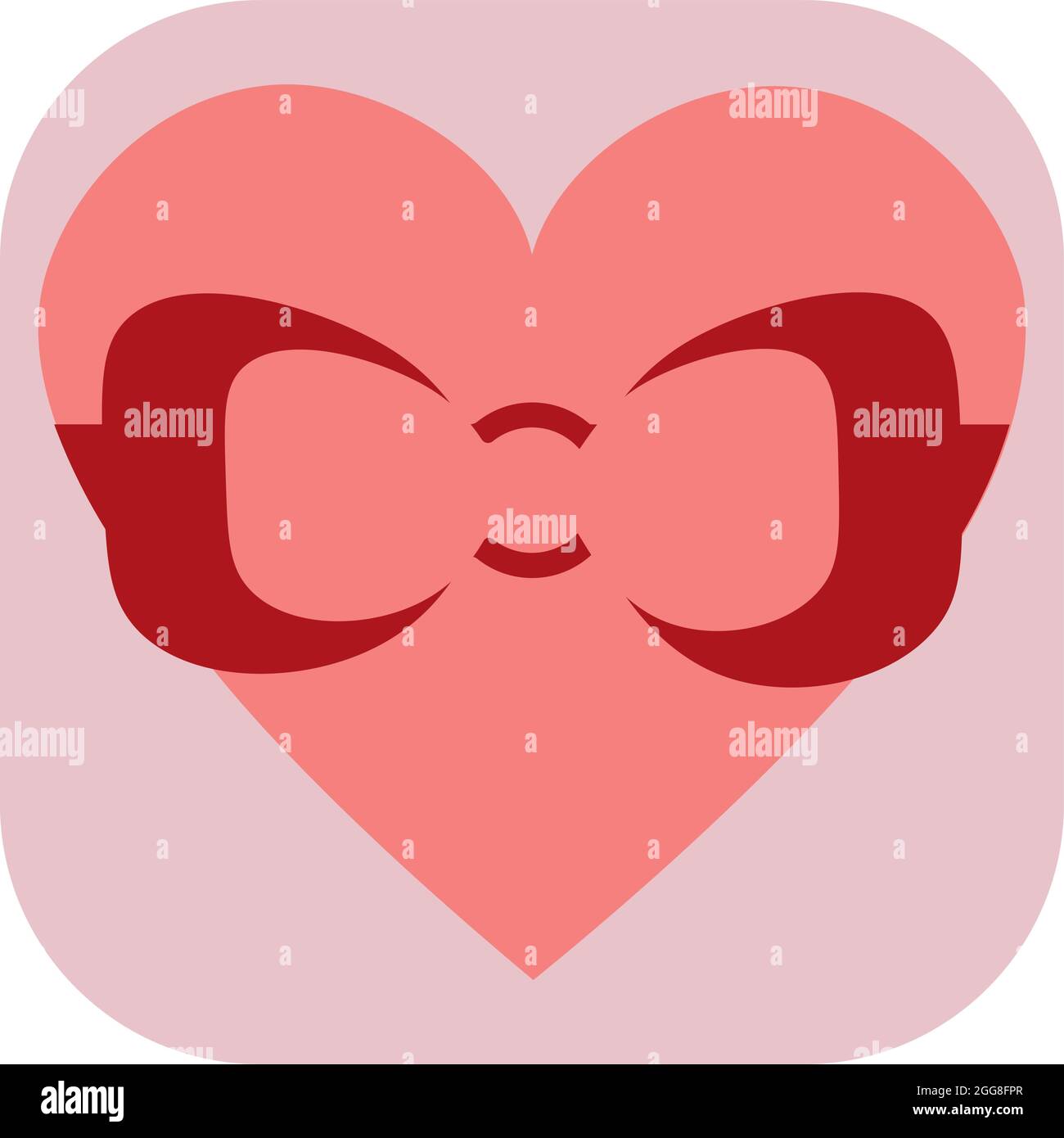 Pink heart bow illustration hi-res stock photography and images - Alamy