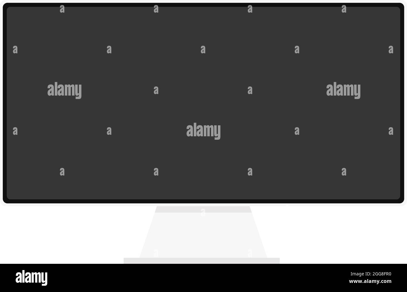 Computer monitor, illustration, vector on a white background Stock ...