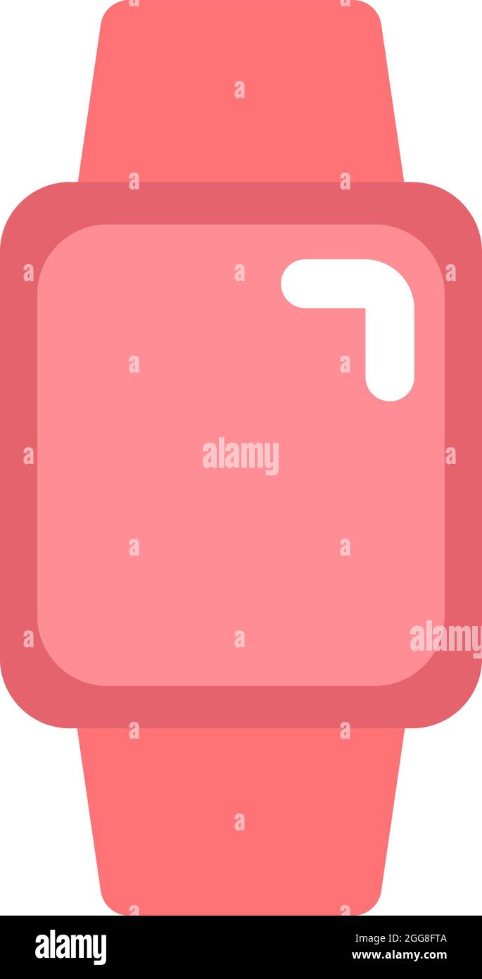 Red watch, illustration, vector on a white background Stock Vector ...