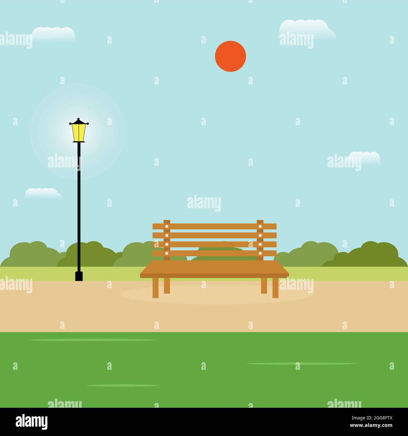 View on park area Stock Vector Images - Alamy