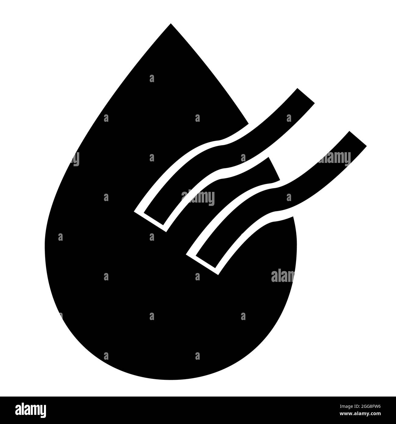 Dry air conditioning icon on white background. Dry sign. water mark ...